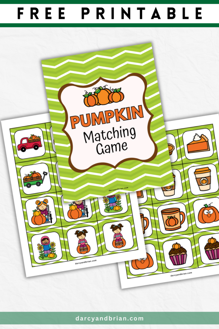 Printable Pumpkin Matching Game for Kids