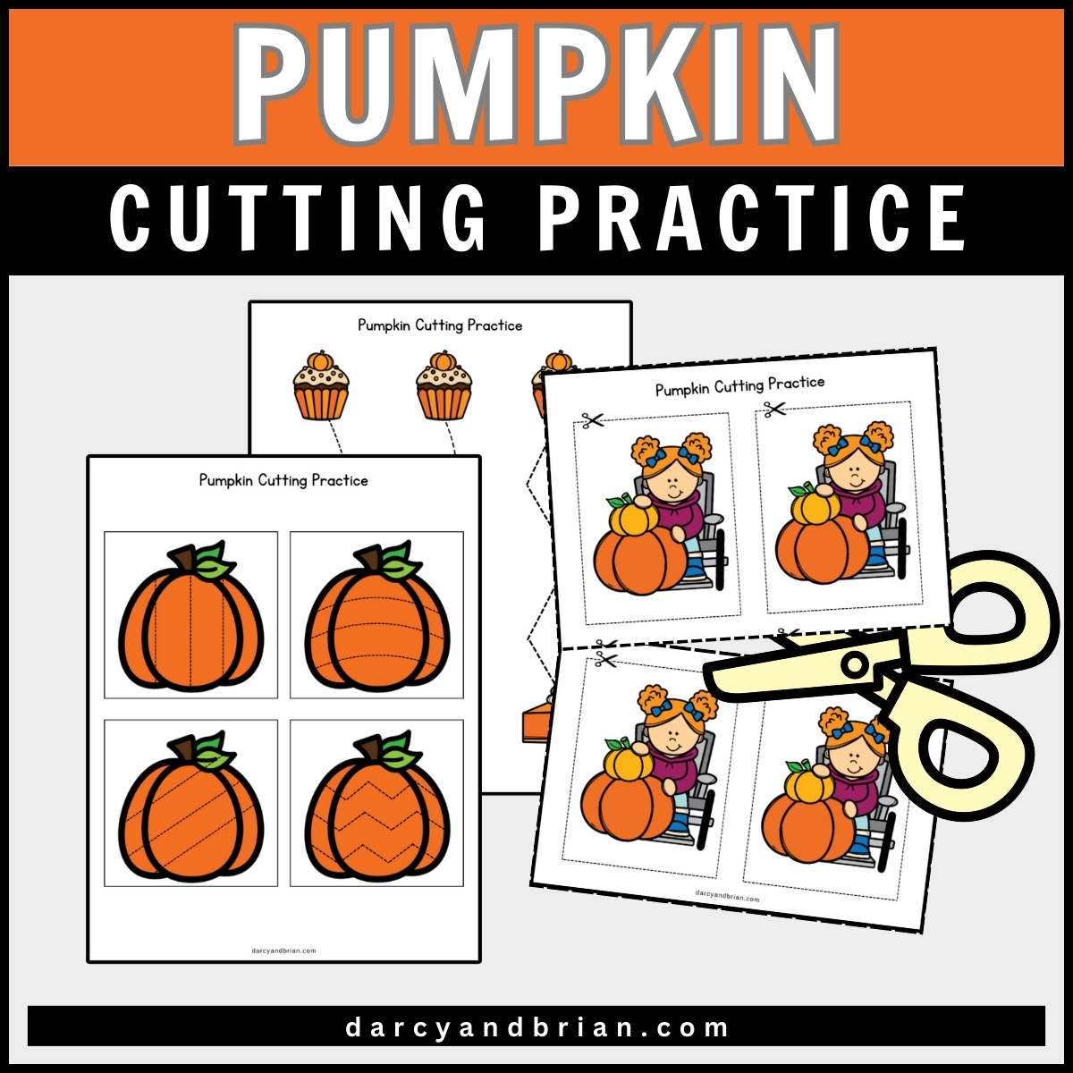 Free Printable Pumpkin Cutting Practice Worksheets
