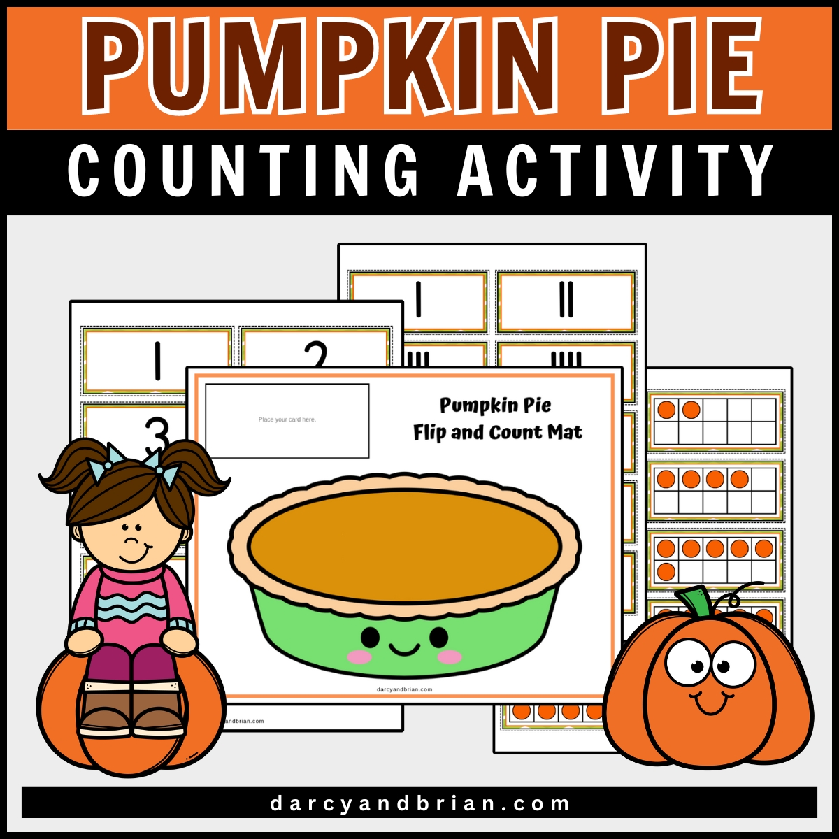 Printable Pumpkin Pie Counting Activity for Kids