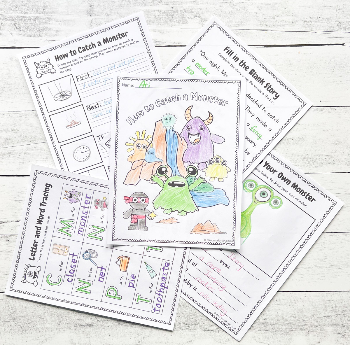 How To Catch A Monster Activities For Kids | Printable Worksheets