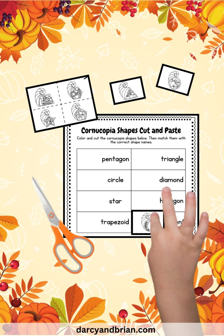 Cornucopia Cut And Paste Printables