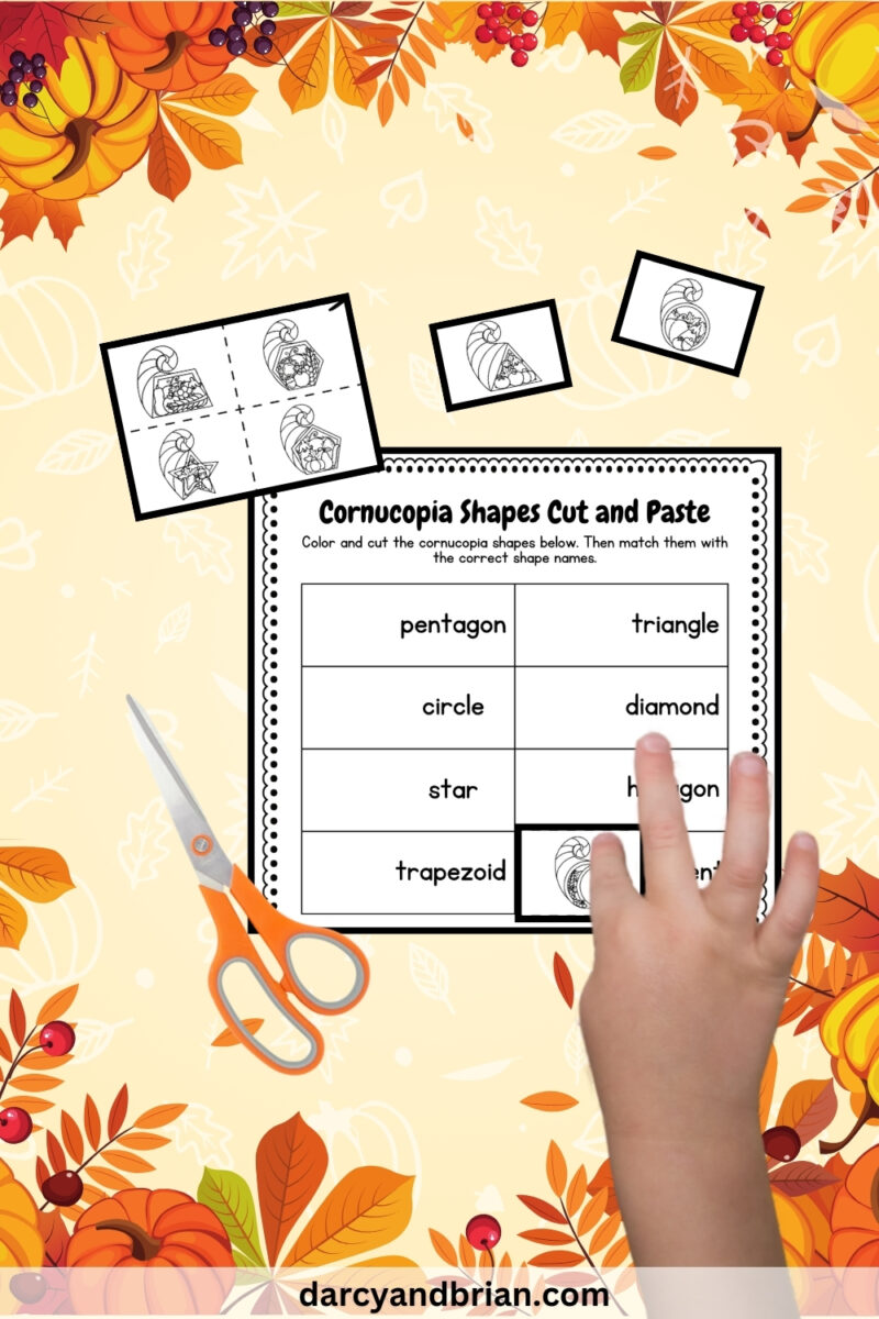 Cornucopia Cut And Paste Printables
