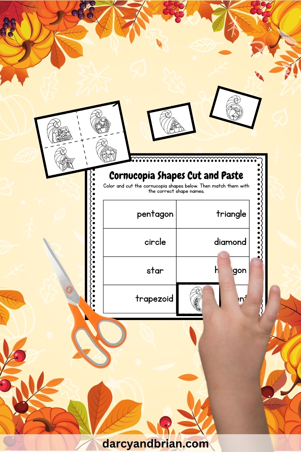 Cornucopia Cut And Paste Printables