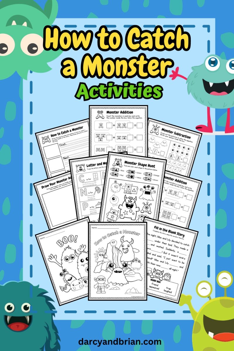 How To Catch A Monster Activities For Kids | Printable Worksheets