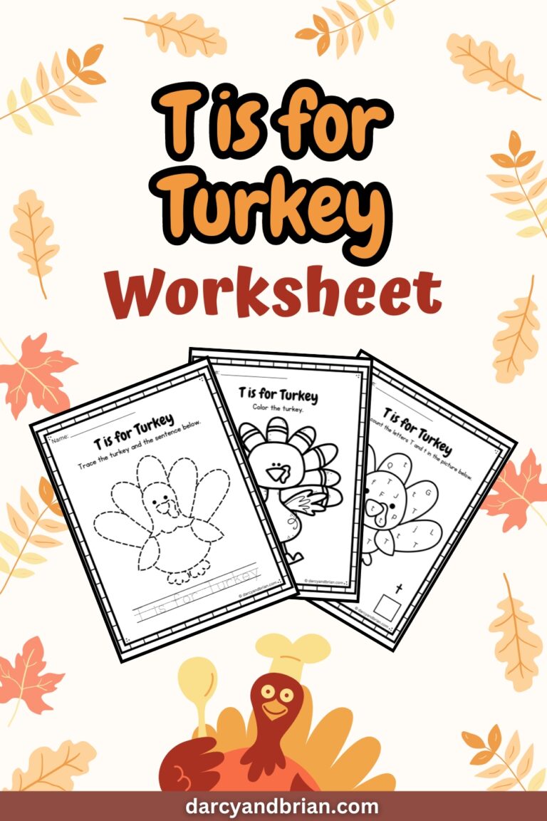 T Is For Turkey Worksheet