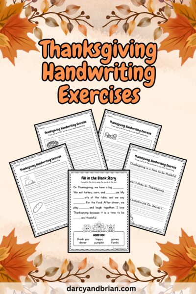 Thanksgiving Handwriting Worksheets