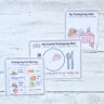 Thanksgiving Food Worksheet | Coloring and Cut Paste Activity