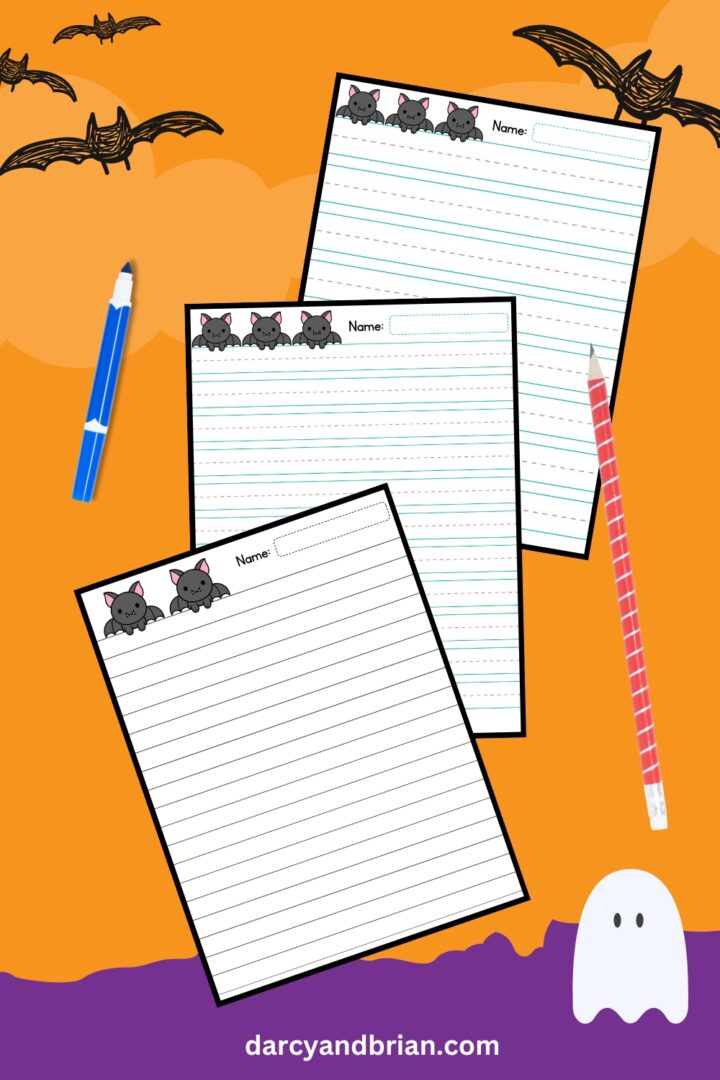 Free Printable Bat Writing Paper for Kids