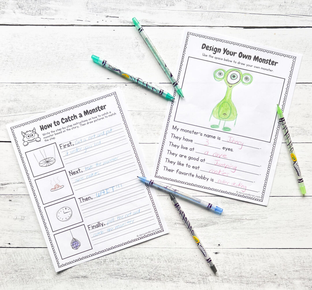How To Catch A Monster Activities For Kids | Printable Worksheets