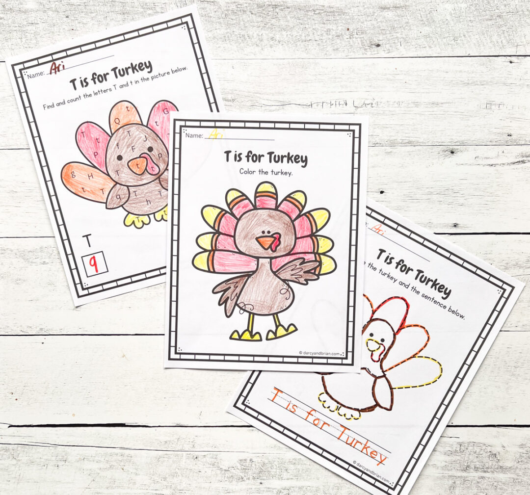 T Is For Turkey Worksheet