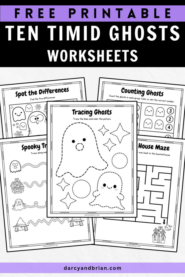 Ten Timid Ghosts Activities | Book Companion Printables