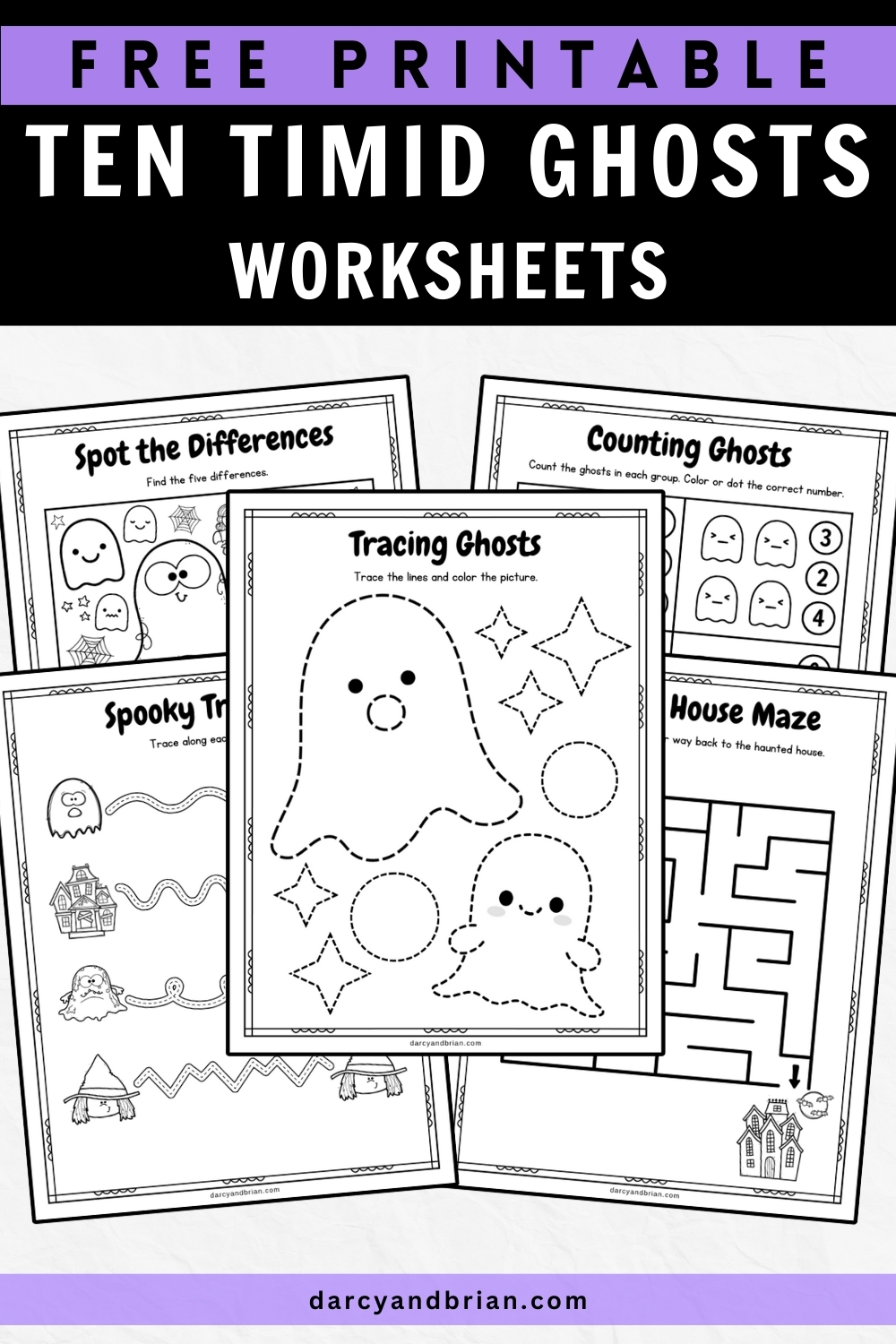 Ten Timid Ghosts Activities | Book Companion Printables
