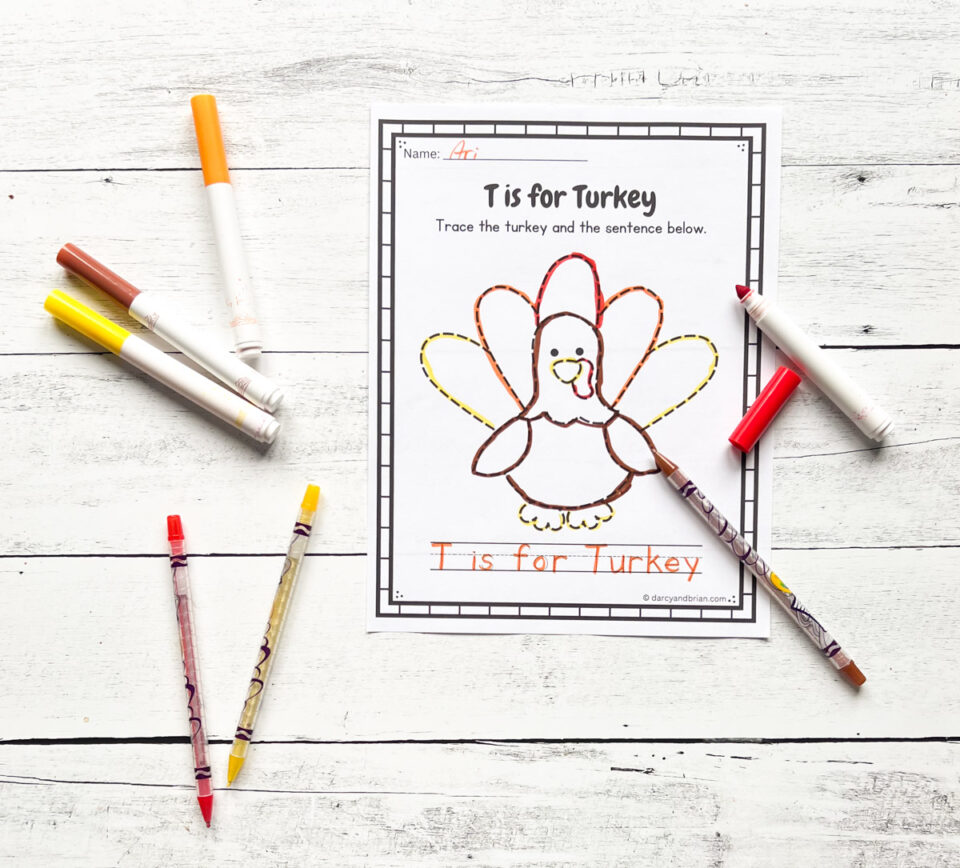 T Is For Turkey Worksheet