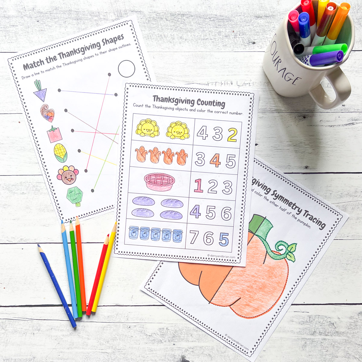 Thanksgiving Printables For Preschoolers