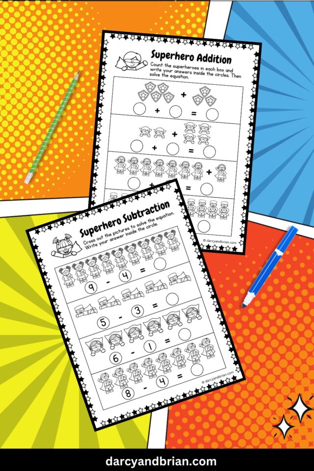 Superhero Math Activities for Preschoolers