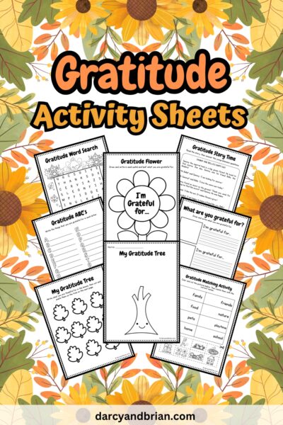 Gratitude Activity Sheets for Kids