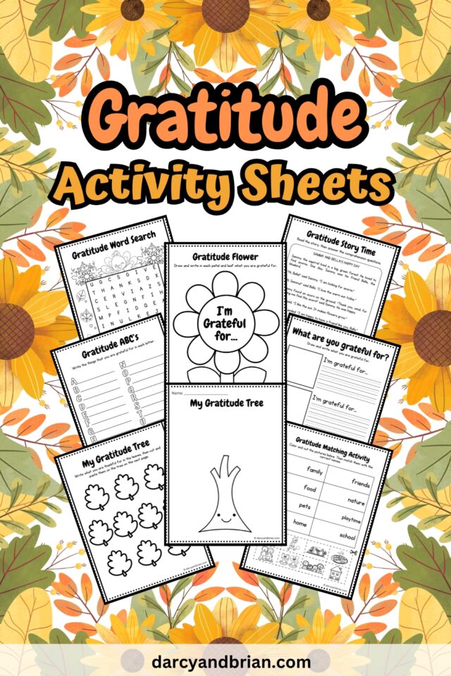 Gratitude Activity Sheets for Kids