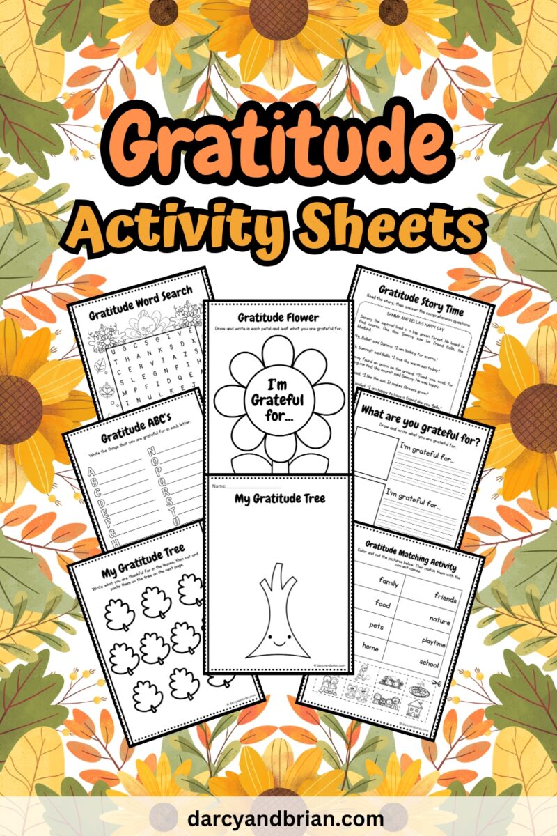 Gratitude Activity Sheets for Kids