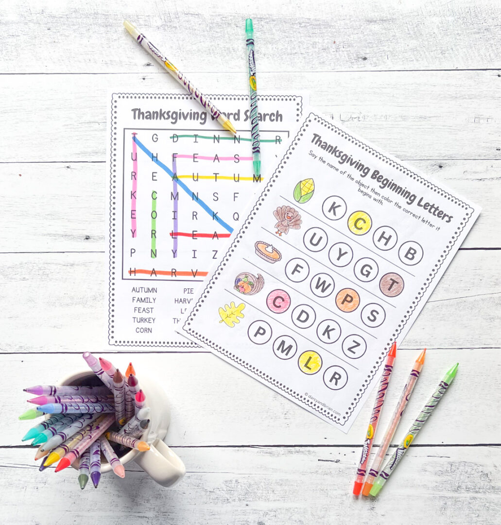Free Printable Thanksgiving Worksheets for Kindergarten