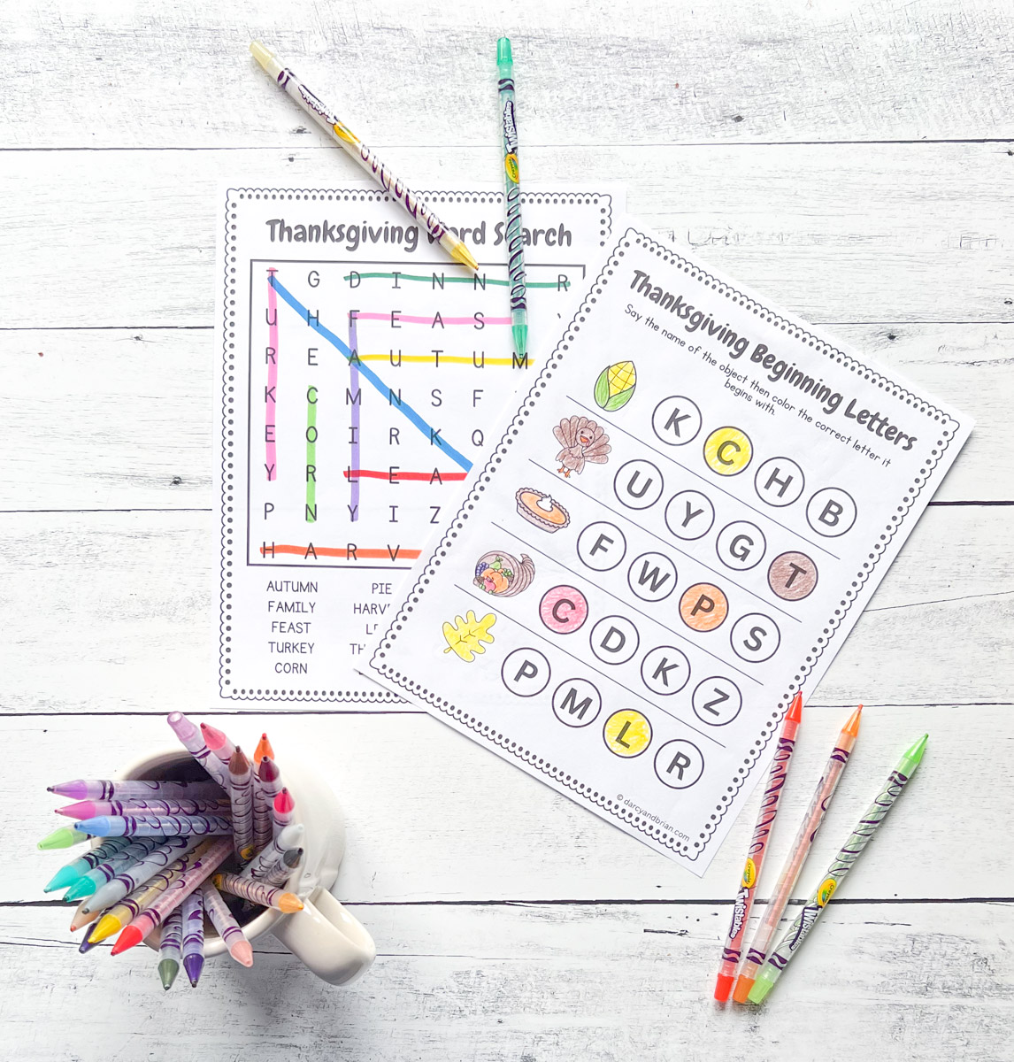Free Printable Thanksgiving Worksheets for Kindergarten