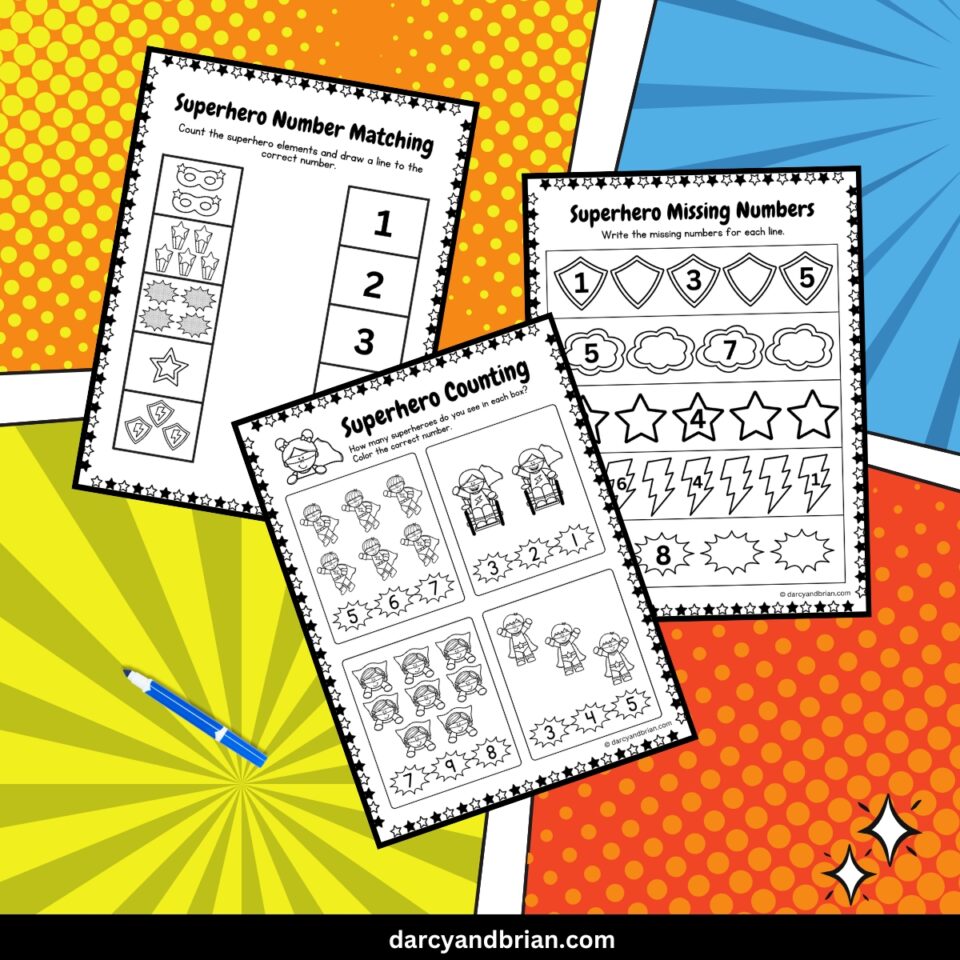 Superhero Math Activities for Preschoolers