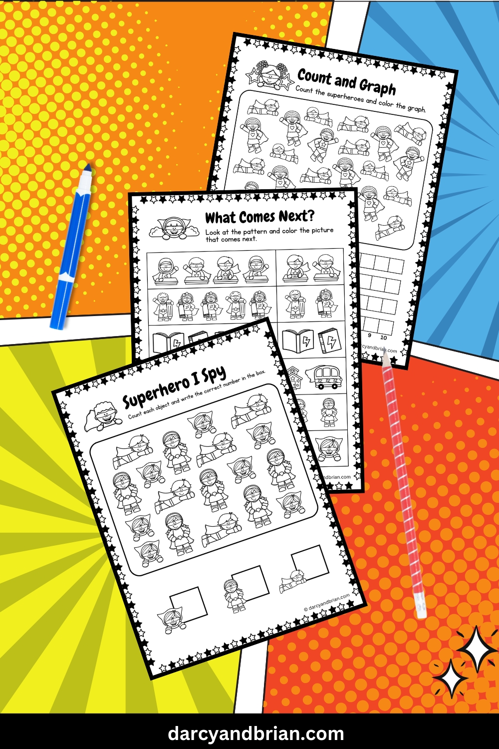 Superhero Math Activities for Preschoolers