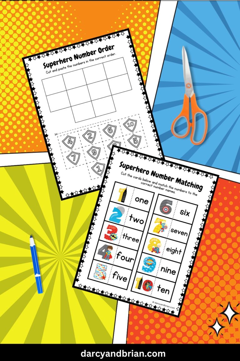 Superhero Math Activities for Preschoolers