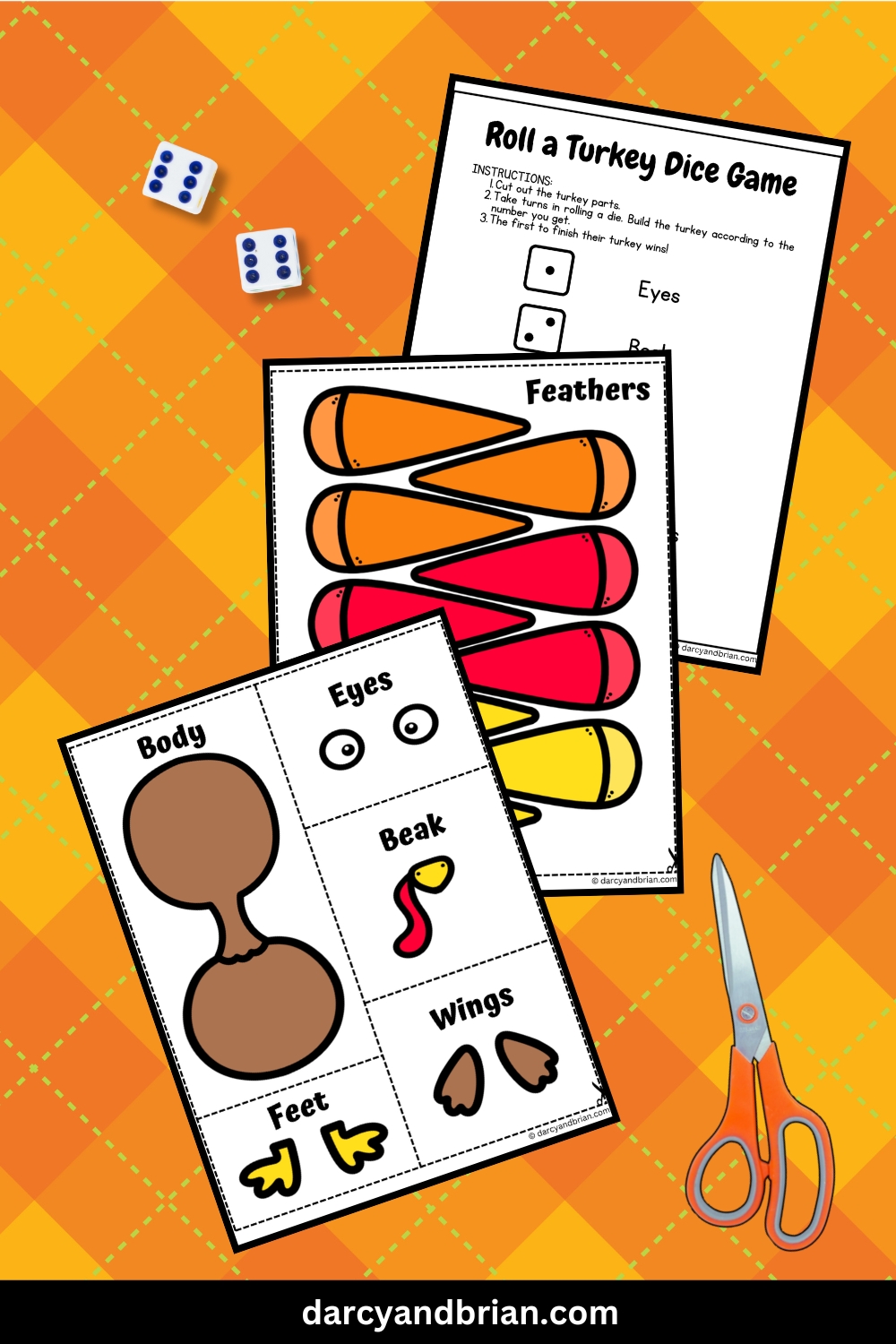 Roll A Turkey Dice Game