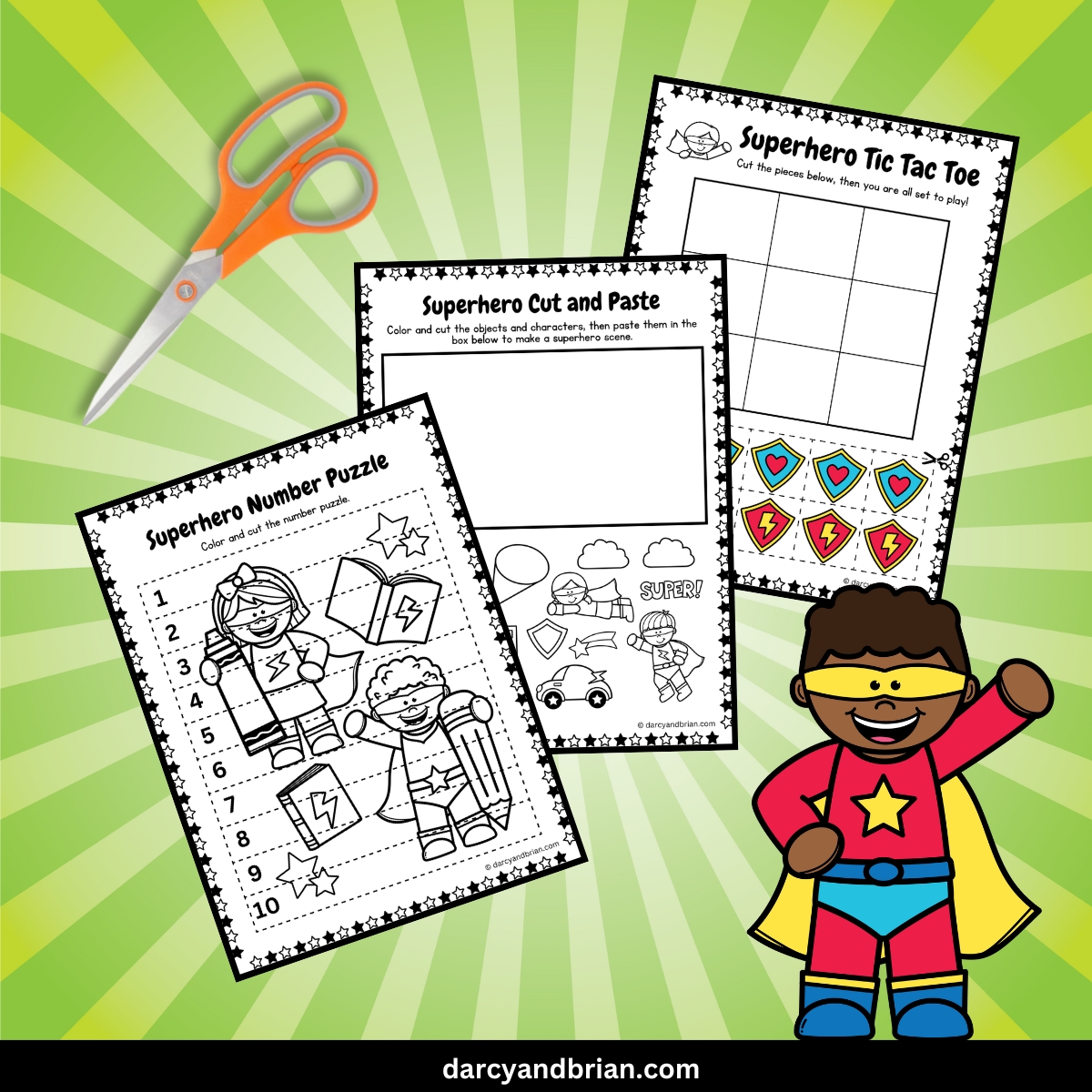 Superhero Activity Pages for Kids
