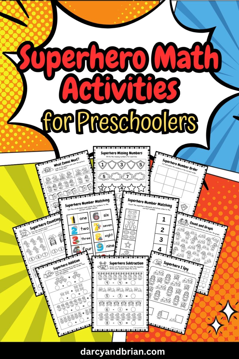 Free Printable Superhero Activity Sheets for Kids