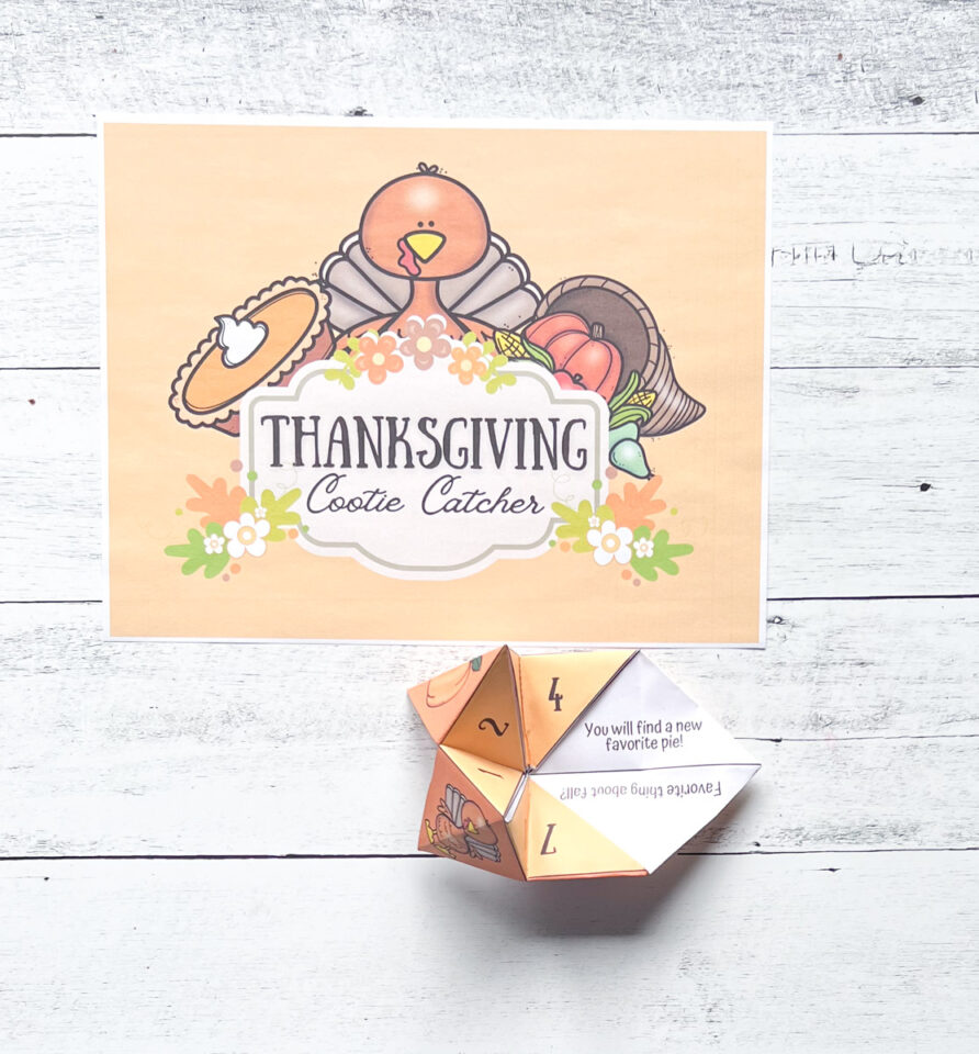 Free Printable Thanksgiving Cootie Catcher