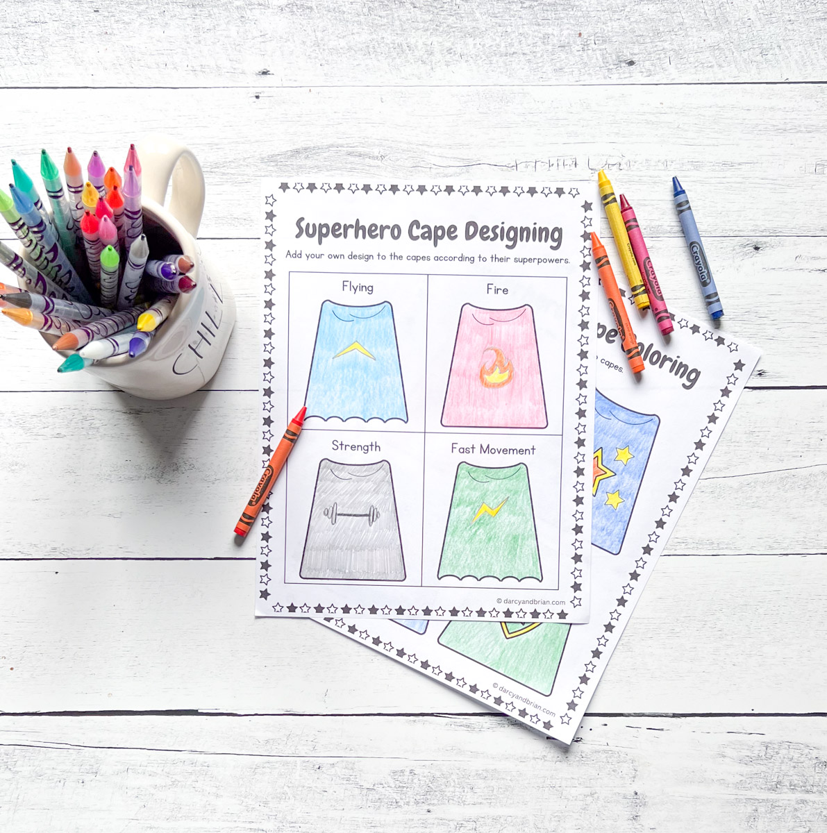 Printable Superhero Cape Coloring Page