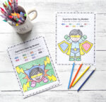 Free Printable Color by Number Superheroes