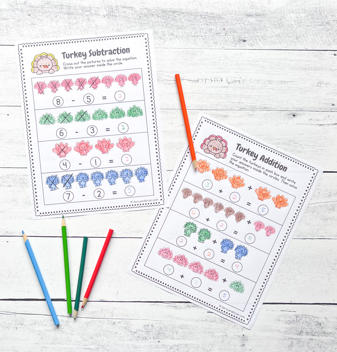 Free Printable Thanksgiving Worksheets for Kindergarten