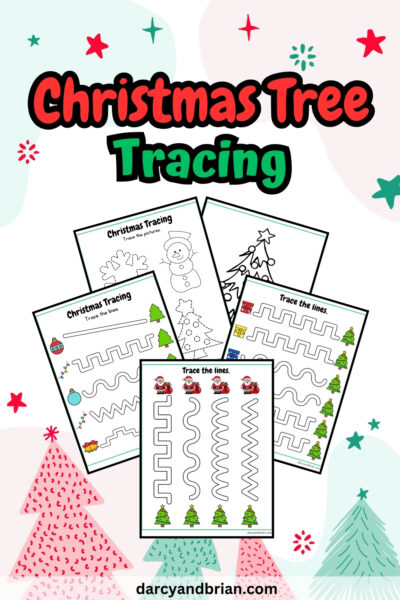 Christmas Tree Tracing Worksheets | Pencil Control Printables