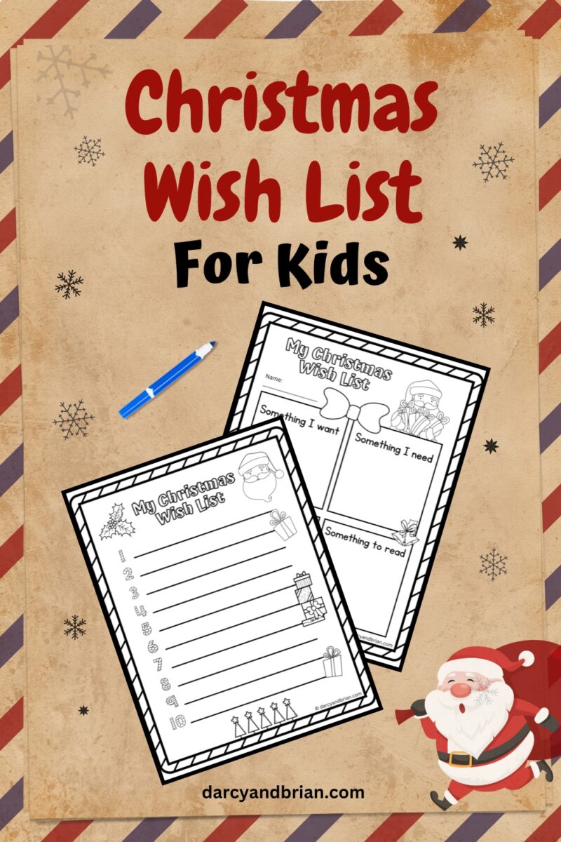 Christmas Wish List for Kids | Free Printable