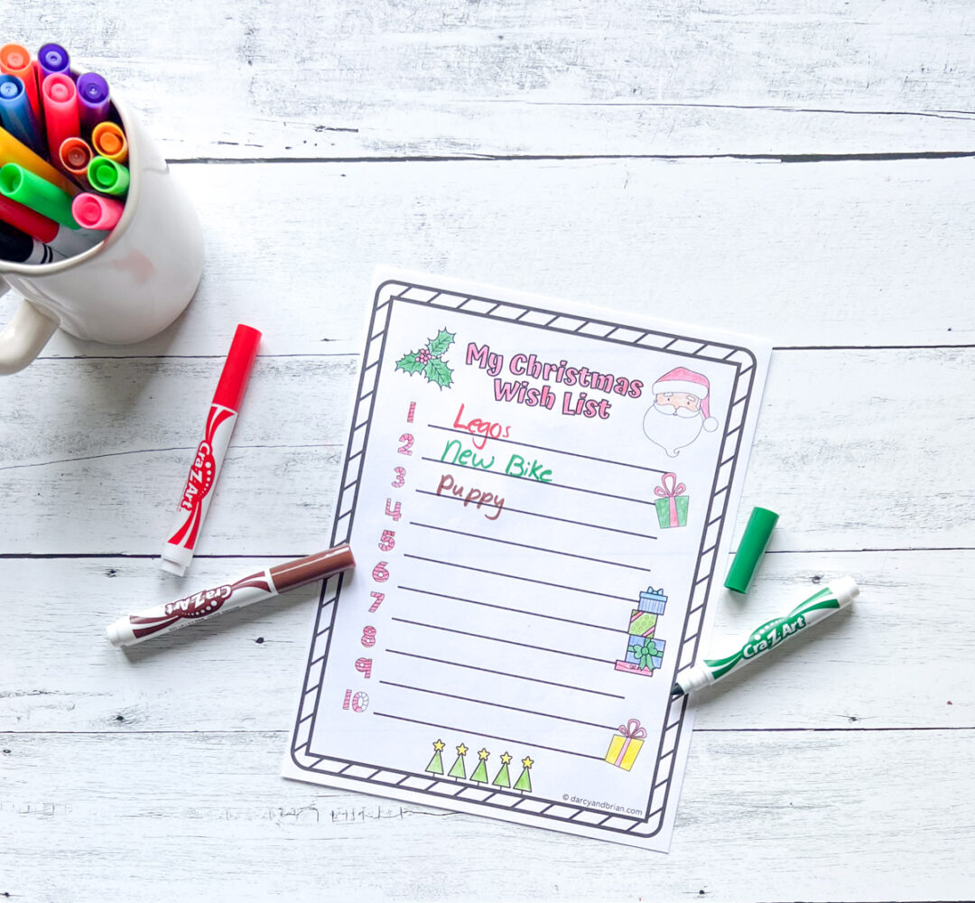 Christmas Wish List for Kids | Free Printable